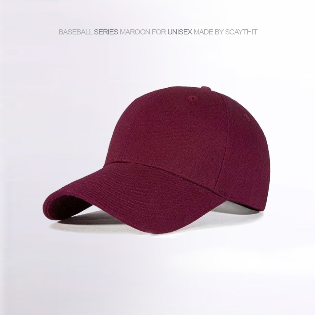 Jual Scaythit - Topi Baseball Polos Simpel Maroon Unisex | Shopee Indonesia