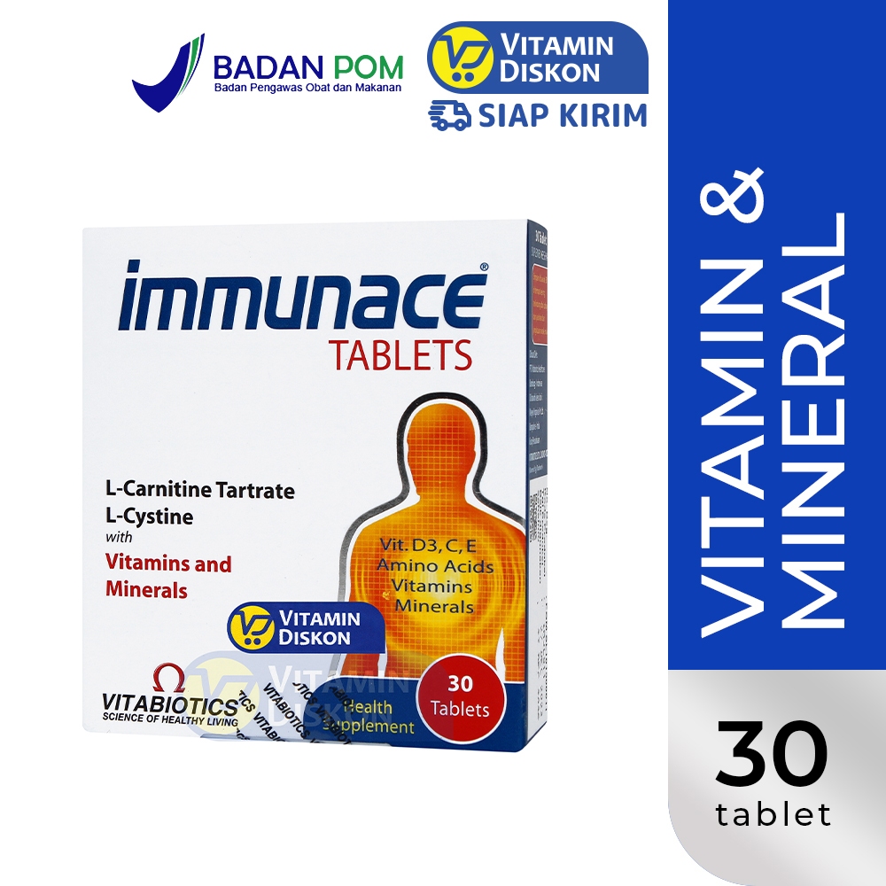 Jual VITABIOTICS IMMUNACE 1 BOX ISI 30 TABLET SUPLEMEN DAYA TAHAN TUBUH ...
