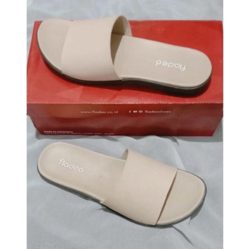 Jual Sandal Wanita Fladeo Selop Teplek Kekinian Sendal Cewek Simple ...