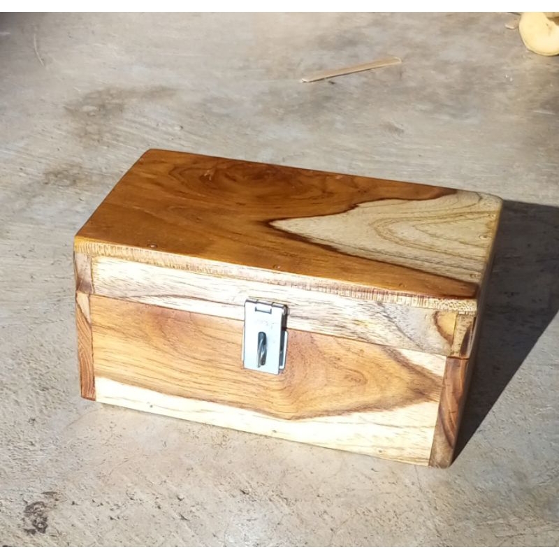 Jual box kotak kayu jati lokal ( P.20cm /L.11cm / T.11cm ) tempat ...