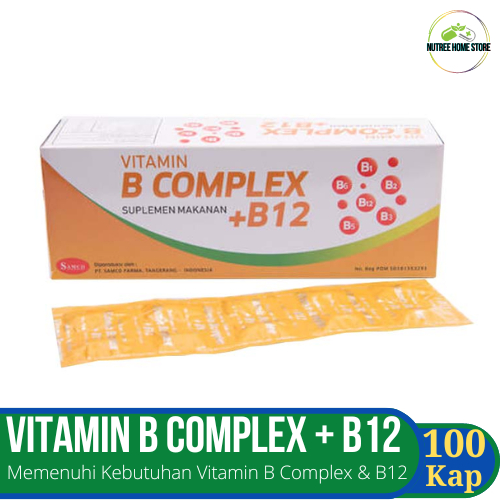 Jual Vitamin B Complex B 12 Samco Box Isi 100 Kaplet Vitamin B1 B6 6420