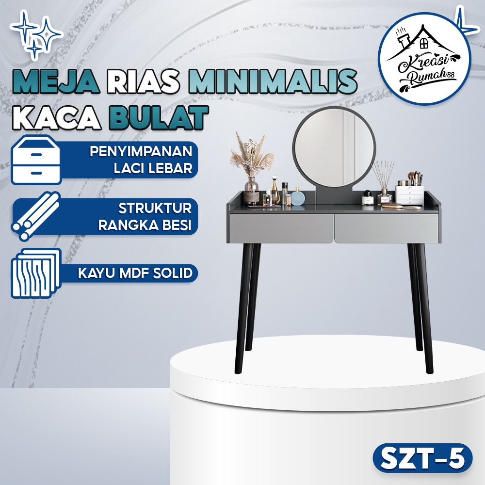 Jual Meja Rias Minimalis Meja Rias Aesthetic Meja Rias Kaca SZT-5 KR ...