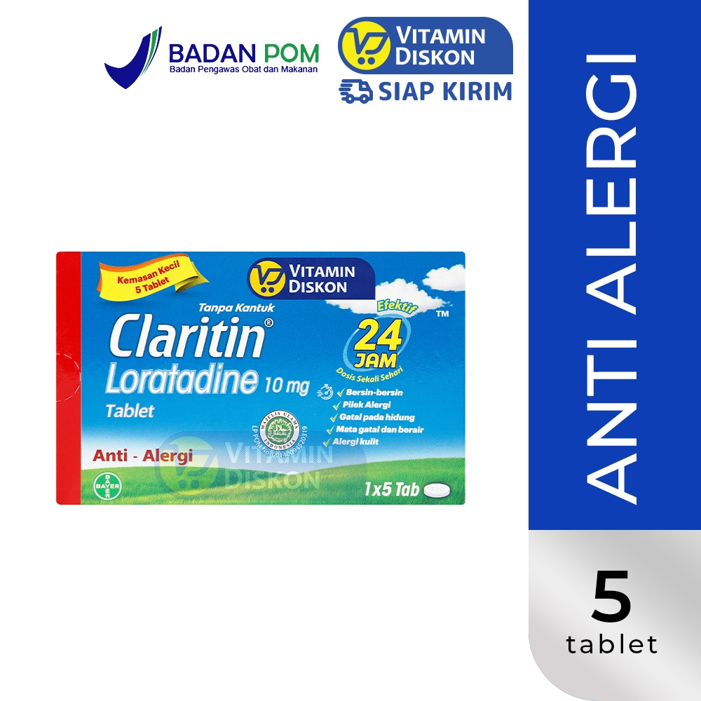 Jual CLARITIN LORATADINE 10MG 5 TABS | Shopee Indonesia
