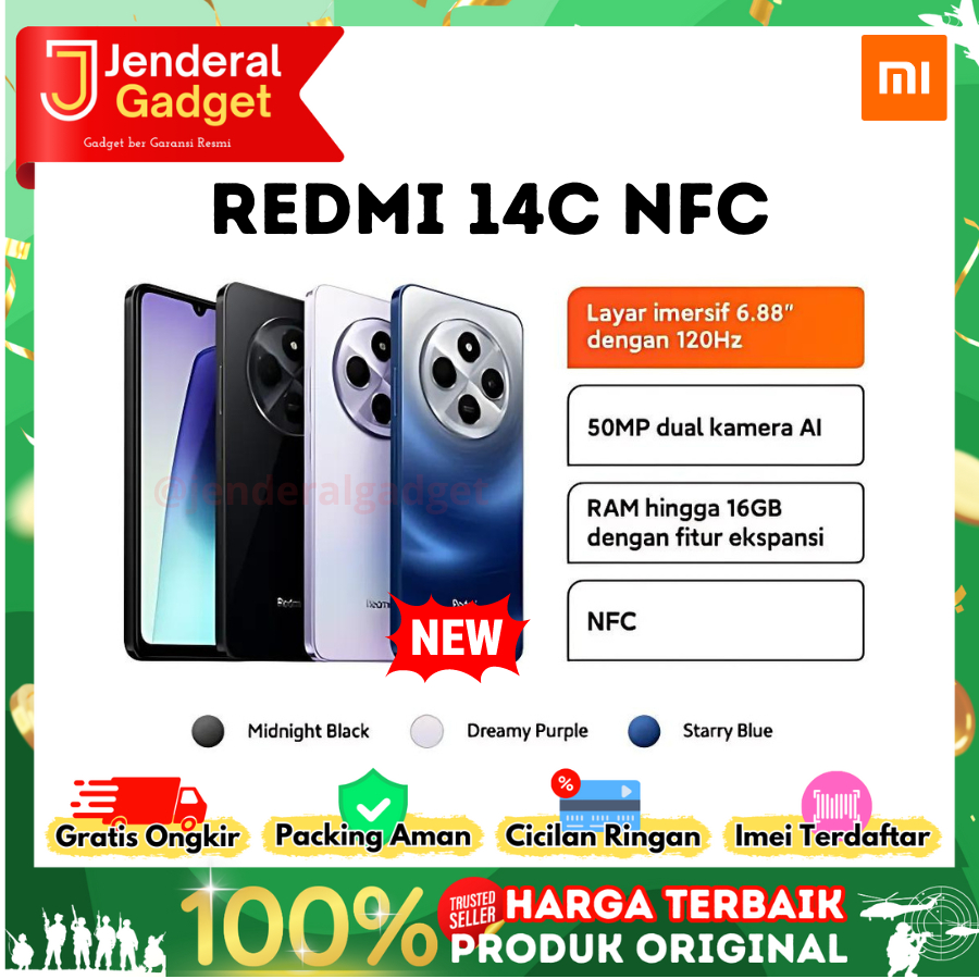 Jual Xiaomi Redmi 14c 6 128gb Nfc Shopee Indonesia
