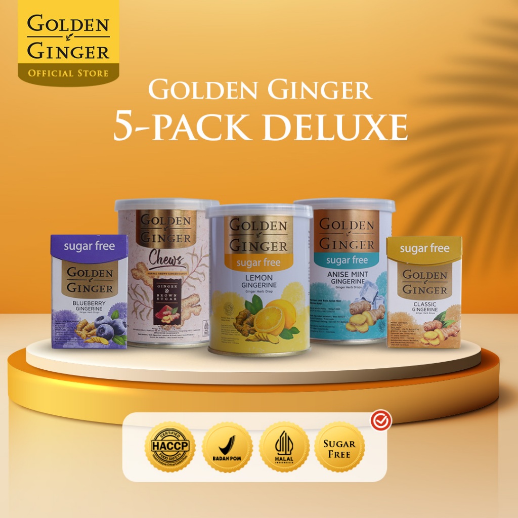 Jual Golden Ginger 5-Pack Deluxe (Bluberry, & Classic Flip Top, & Lemon ...