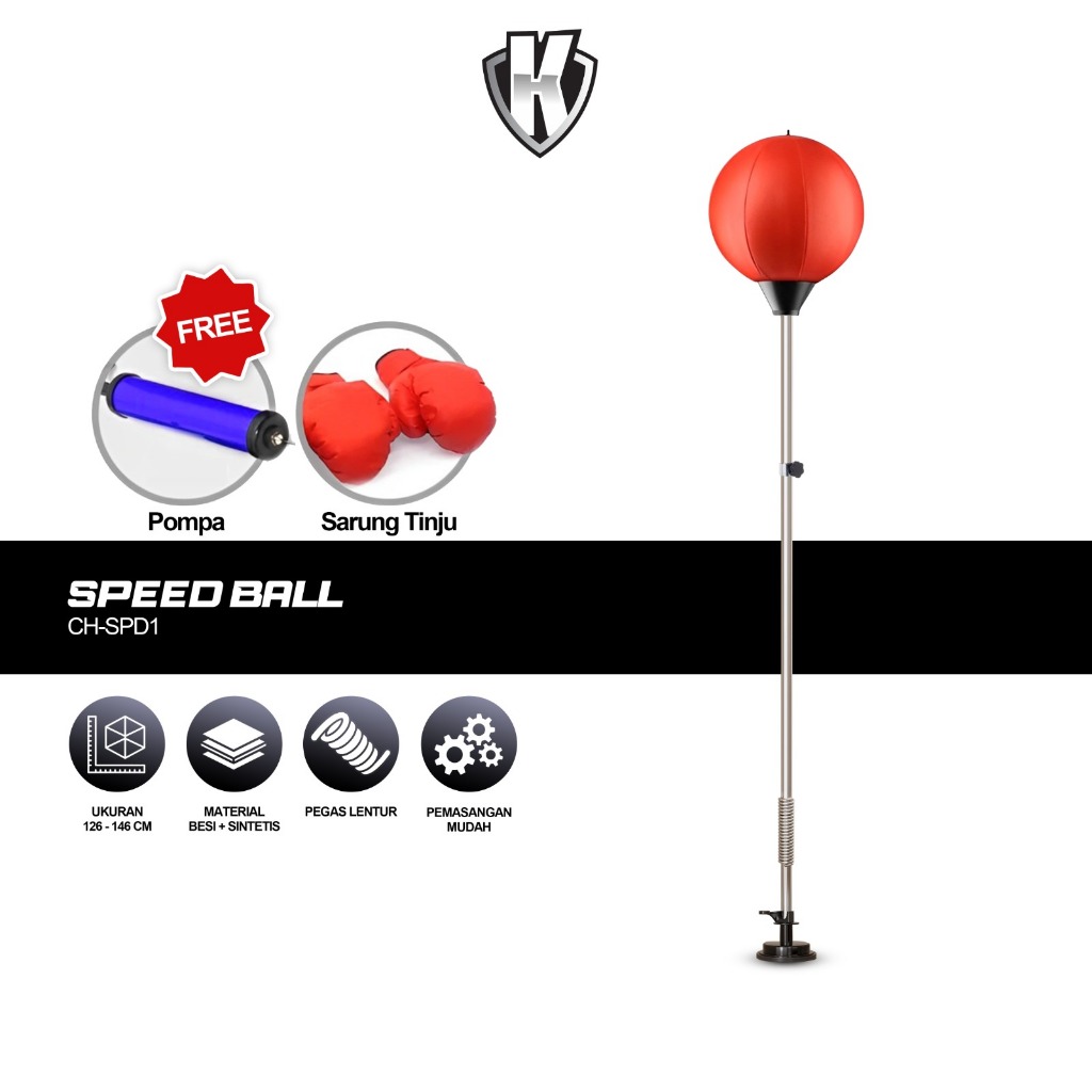 Jual CHAMPS Speed Ball Boxing – Samsak Tinju Portable + Free Sarung ...
