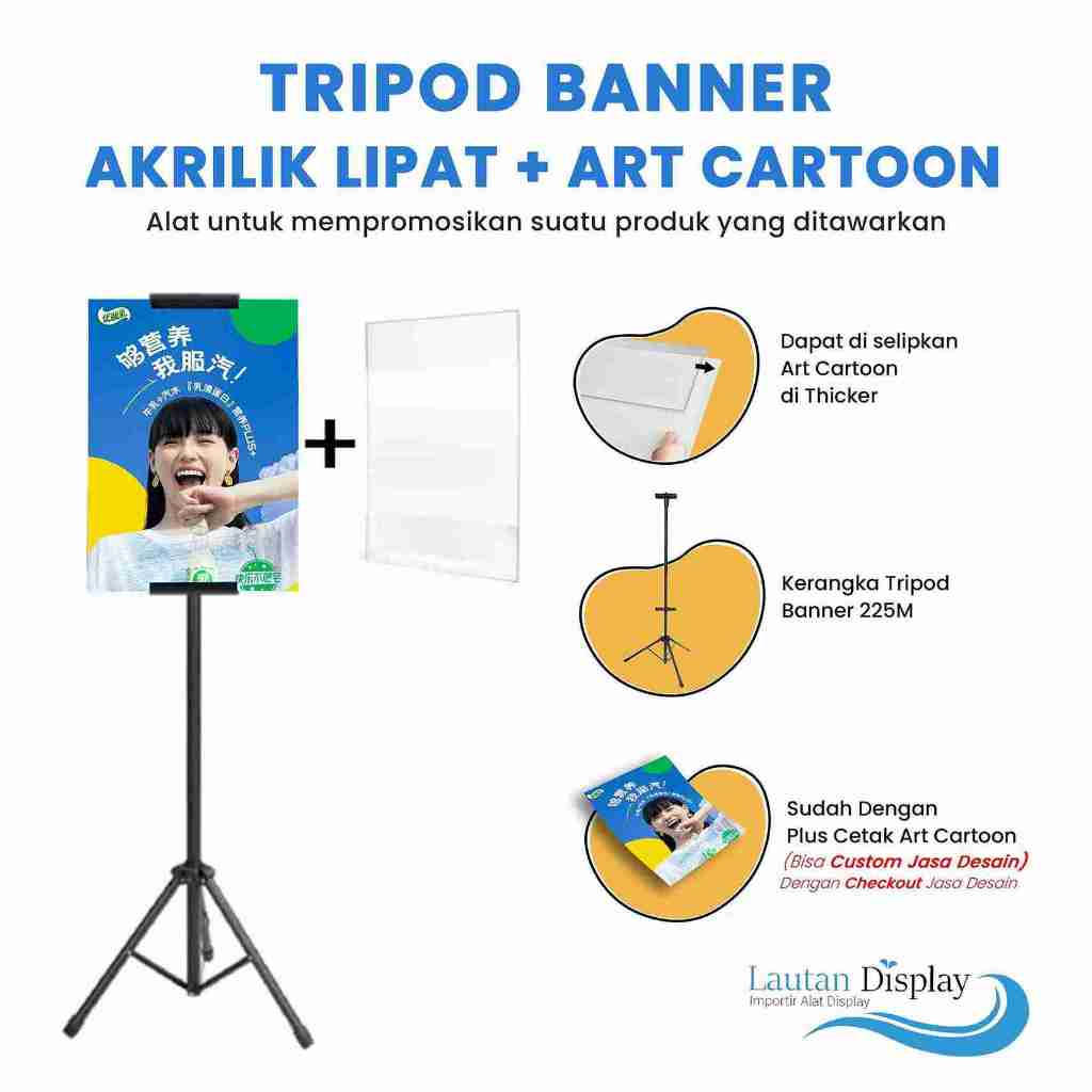 Jual Cetak Standing Poster A3 dan A4 - Paket Cetak Tripod Stand Banner ...