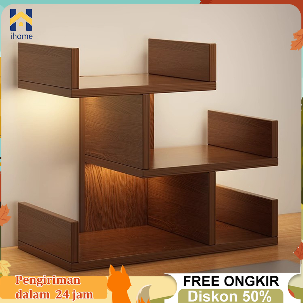 Jual IH Desk Organizer Rak Buku Meja Rak Meja Minimalis Estetik Rak ...