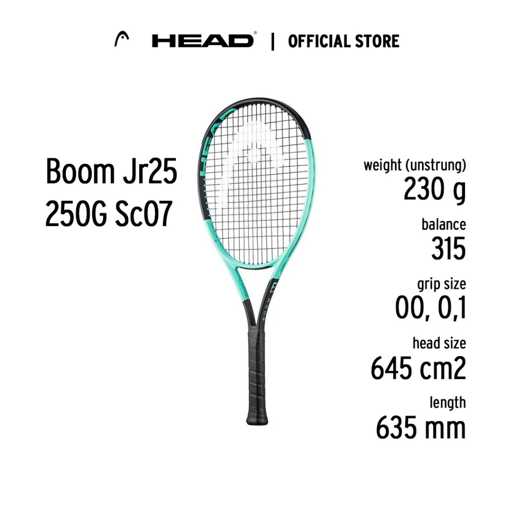 Jual HEAD Tennis Racket Boom Junior 25 2024 (250G) 230174 - Raket ...