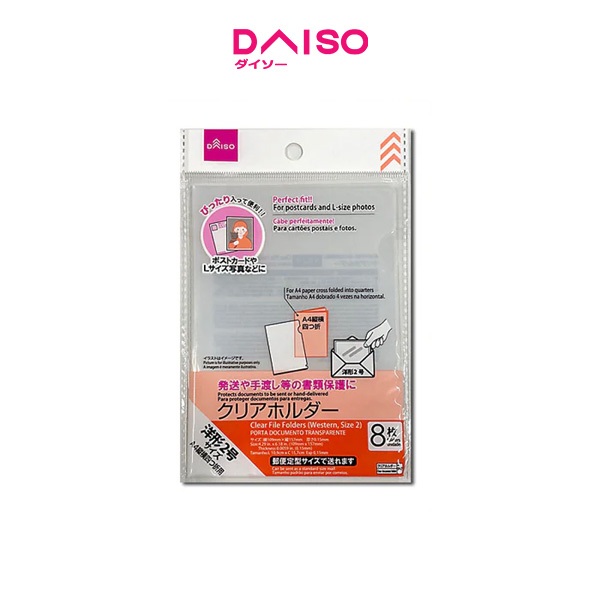 Jual Daiso Clear File Folders Western Size 2 | Shopee Indonesia