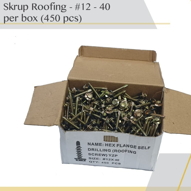 Jual Baut Roofing 12x40 4cm Atap Spandek SUPRADEK Sekrup Skrup 1BOX ...