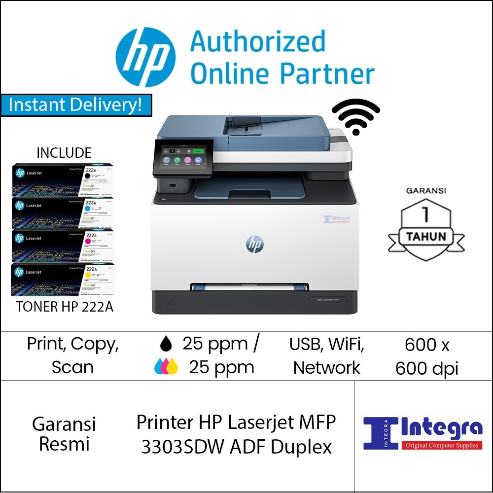 Jual Printer HP 3303SDW (499M6A) Color ALL in One MFP LaserJet Pro ...