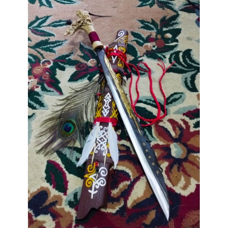 Jual Mandau motif hiasan naga khas dayak Kalimantan | Shopee Indonesia