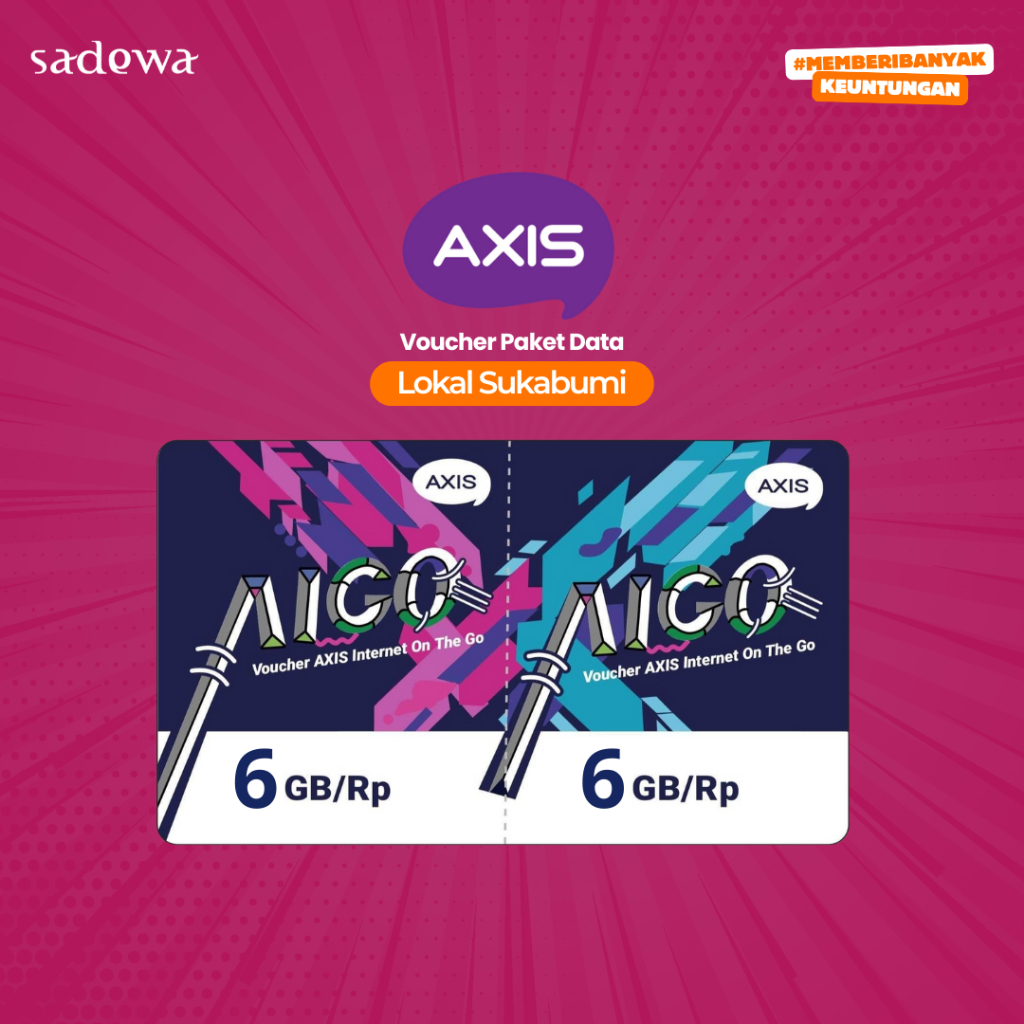 Jual VOUCHER AXIS AIGO MINI 6GB 5HR LOKAL SUKABUMI | Shopee Indonesia