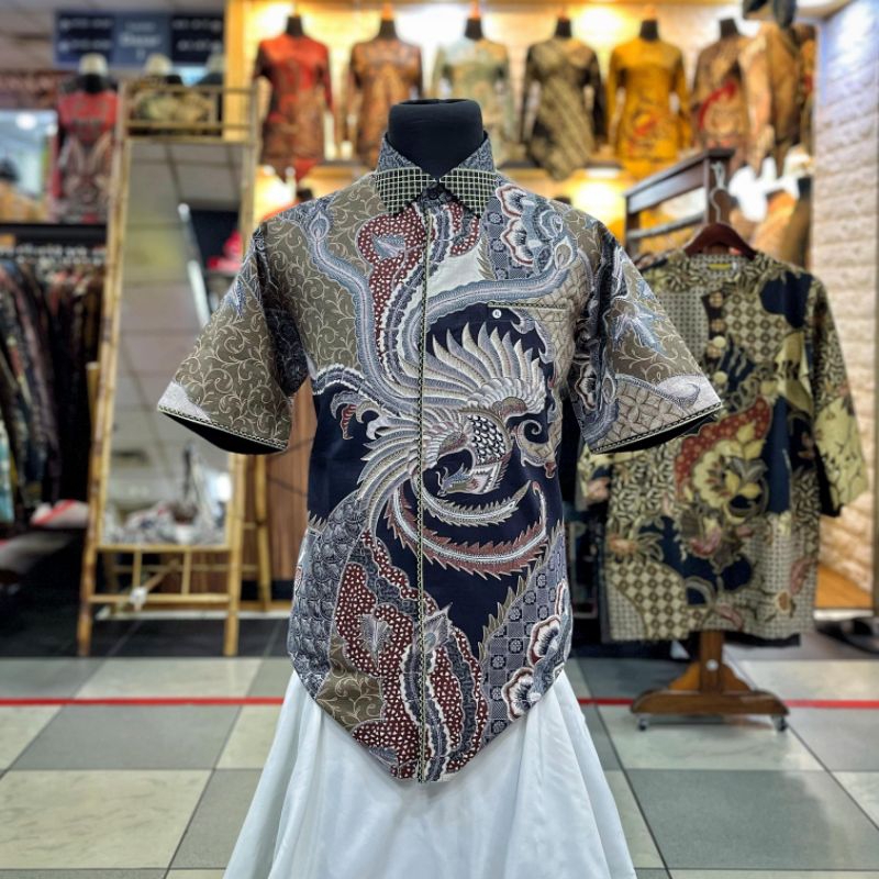 Jual KEMEJA BATIK SMOCK LENGAN PENDEK COTTON SILK ATBM SUTRA PREMIUM ...