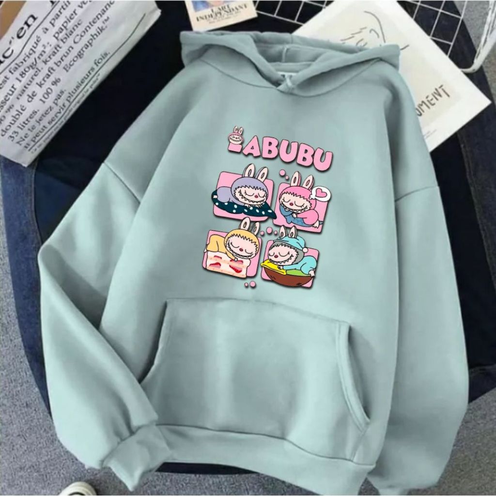 Jual Sweater Hoodieu Anak Terbaru Motif LABUBU FOUR SLEEP Fashion Untuk ...