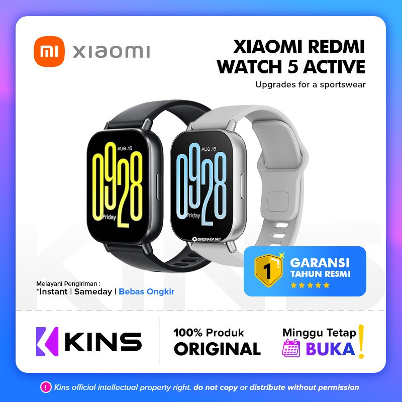 Jual Xiaomi Redmi Watch 5 Active Smartwatch Bluetooth Calling 18 Days ...