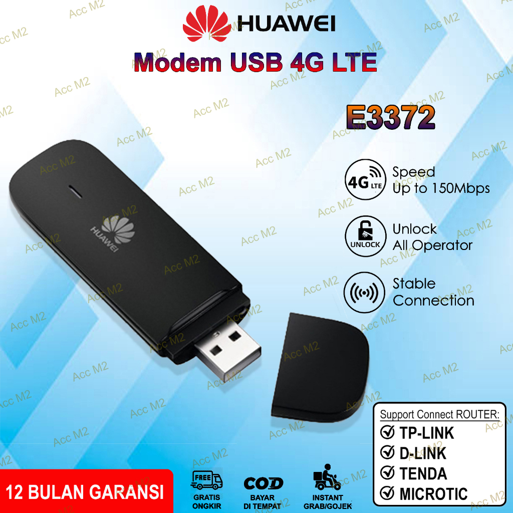 Jual Modem USB Huawei E3372 4G LTE Cat 4 (Support All Operator GSM ...