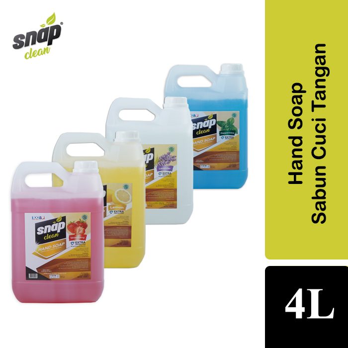 Jual Snap Clean Sabun Cuci Tangan Handsoap Anti Bacterial 4L | Shopee ...