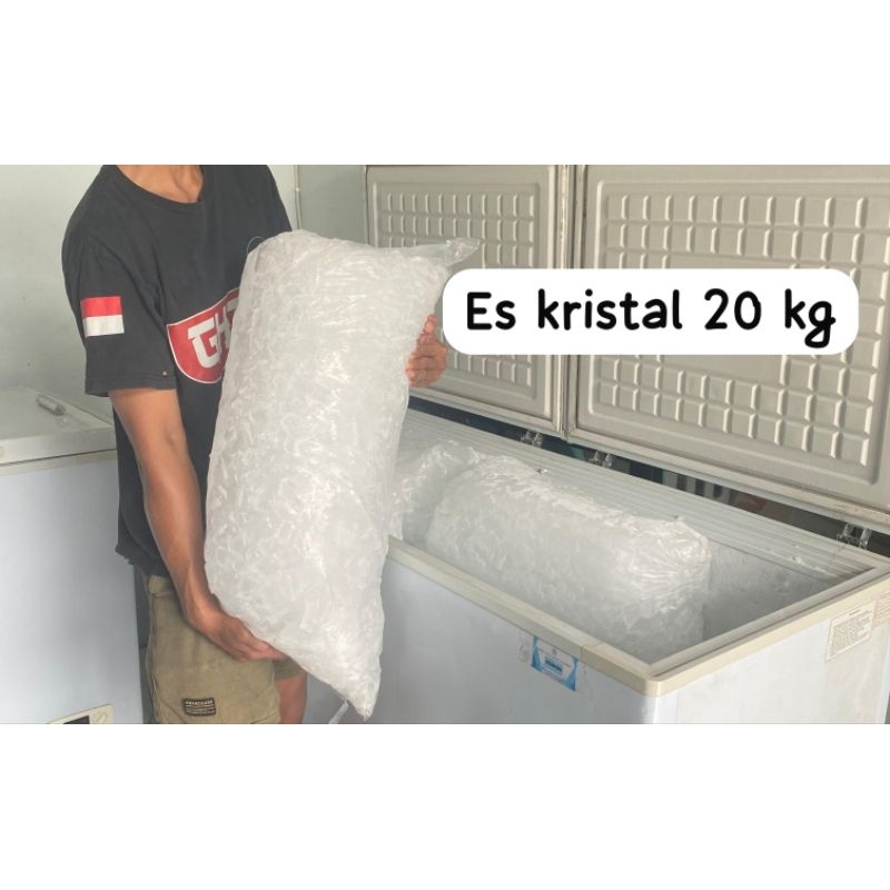Jual es batu kristal 10kg 20kg hygienis halal untuk minuman/makanan ...