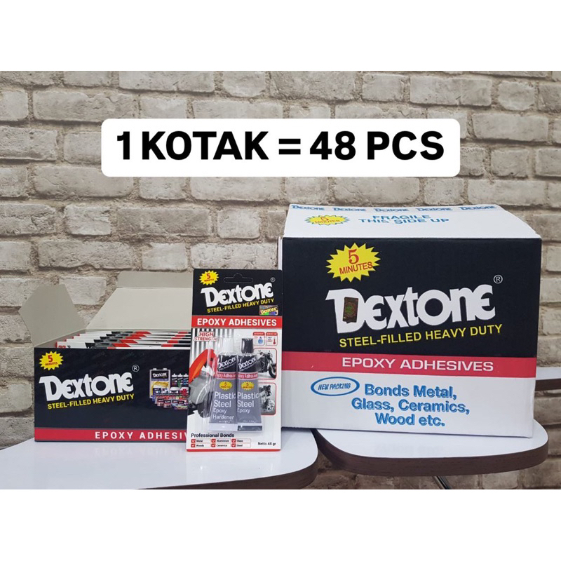 Jual DEXTONE LEM BESI 5 MENIT (48GR) - 1 KOTAK (ISI 48) | Shopee Indonesia