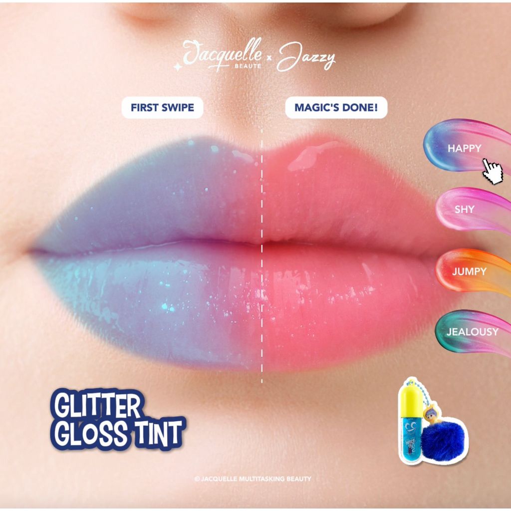 Jual Jacquelle Glitter Gloss Lip Tint x Jazzy - Disney Inside Out ...