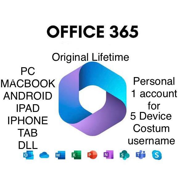 Jual MS OFFICE 365 COSTUM USERNAME 5 DEVICE LIFETIME + DVD | Shopee ...
