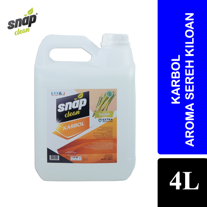 Jual Snap Clean Karbol Sereh 4L - Extra Protection Original | Shopee ...