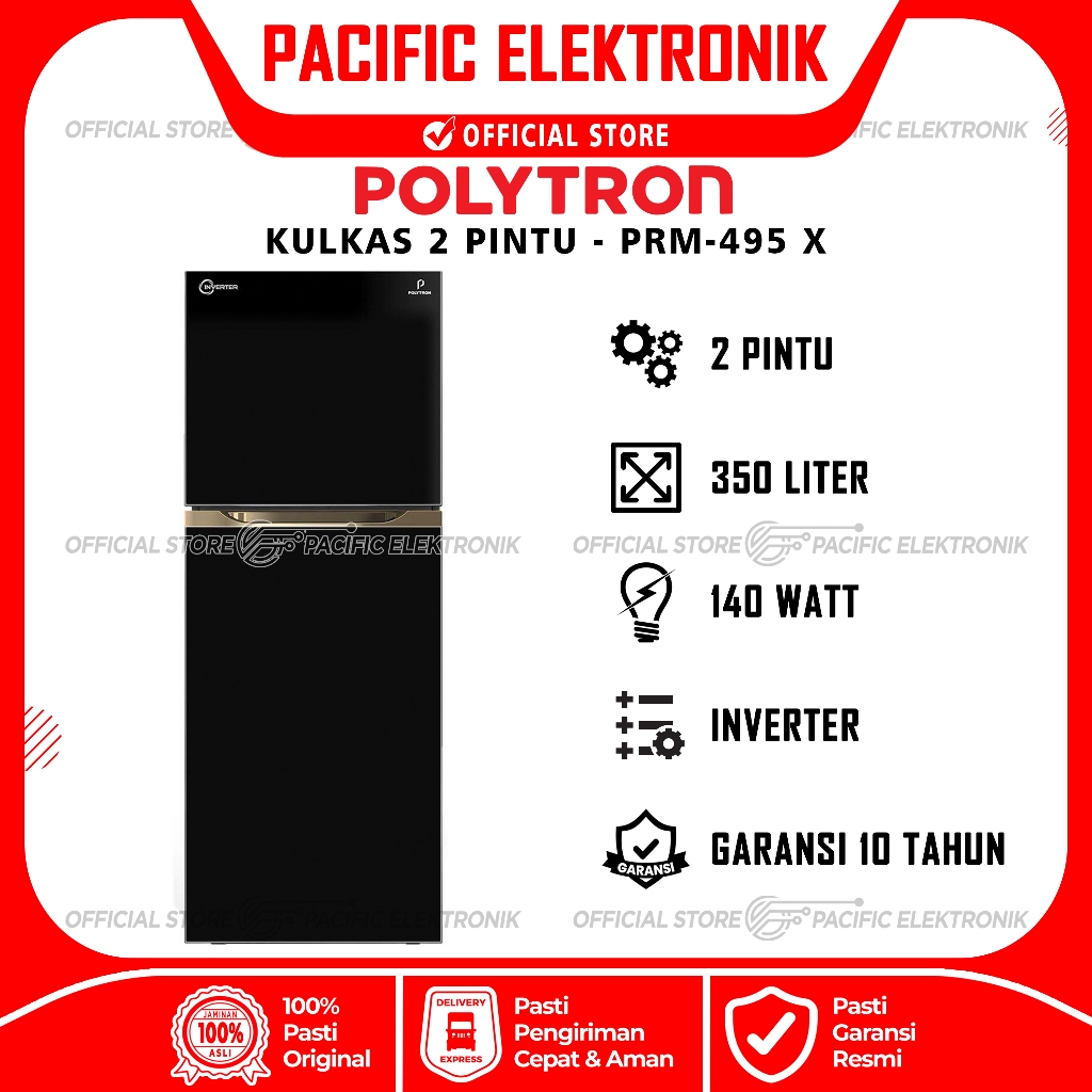 Jual Kulkas Polytron Belleza Jumbo Big Liter PRM 495X / PRM495X ...