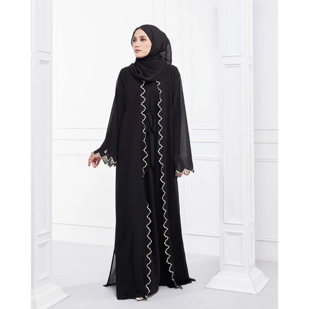 Jual ELLISHA - TALESHA ABAYA SULAM MID HITAM TURKEY SYARI MUSLIMAH MIX ...