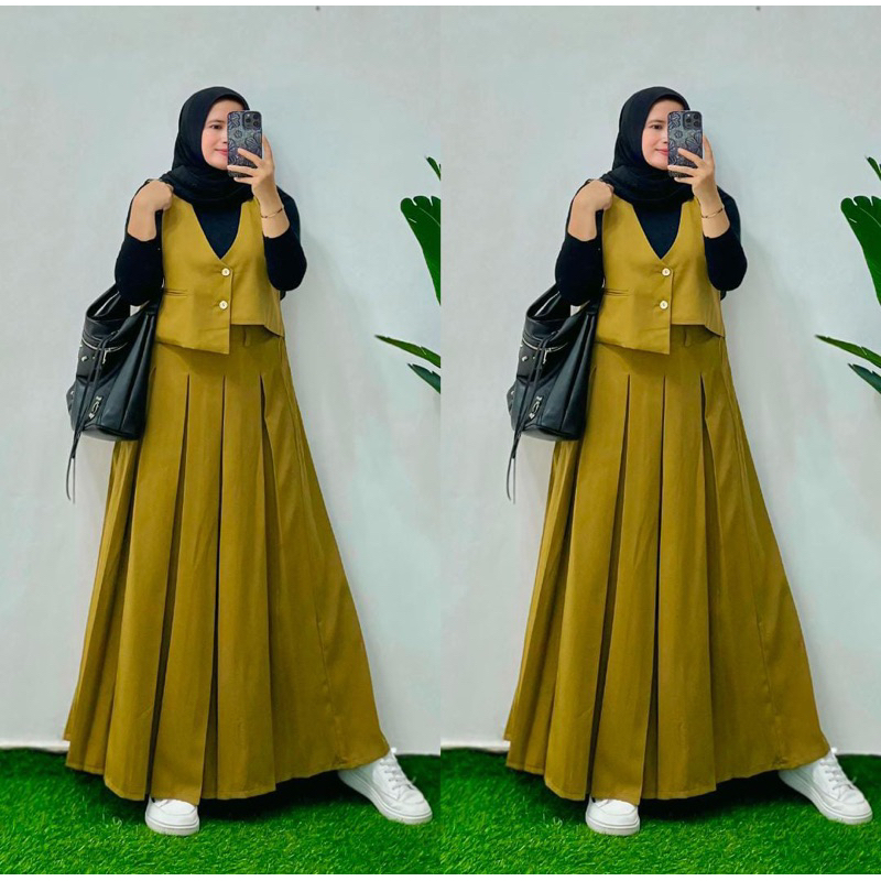 Jual Clara set // Set rok // one set vest , VEST ROK VIRAL , SET VEST ...
