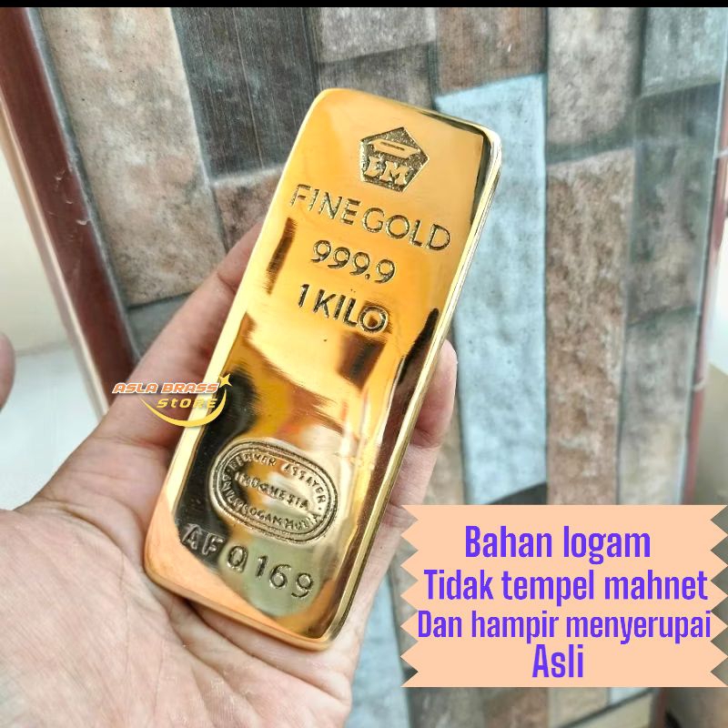 Jual Diecast Fine Gold 999.9 Replika Emas Batangna 1 Kilo Replika Emas ...