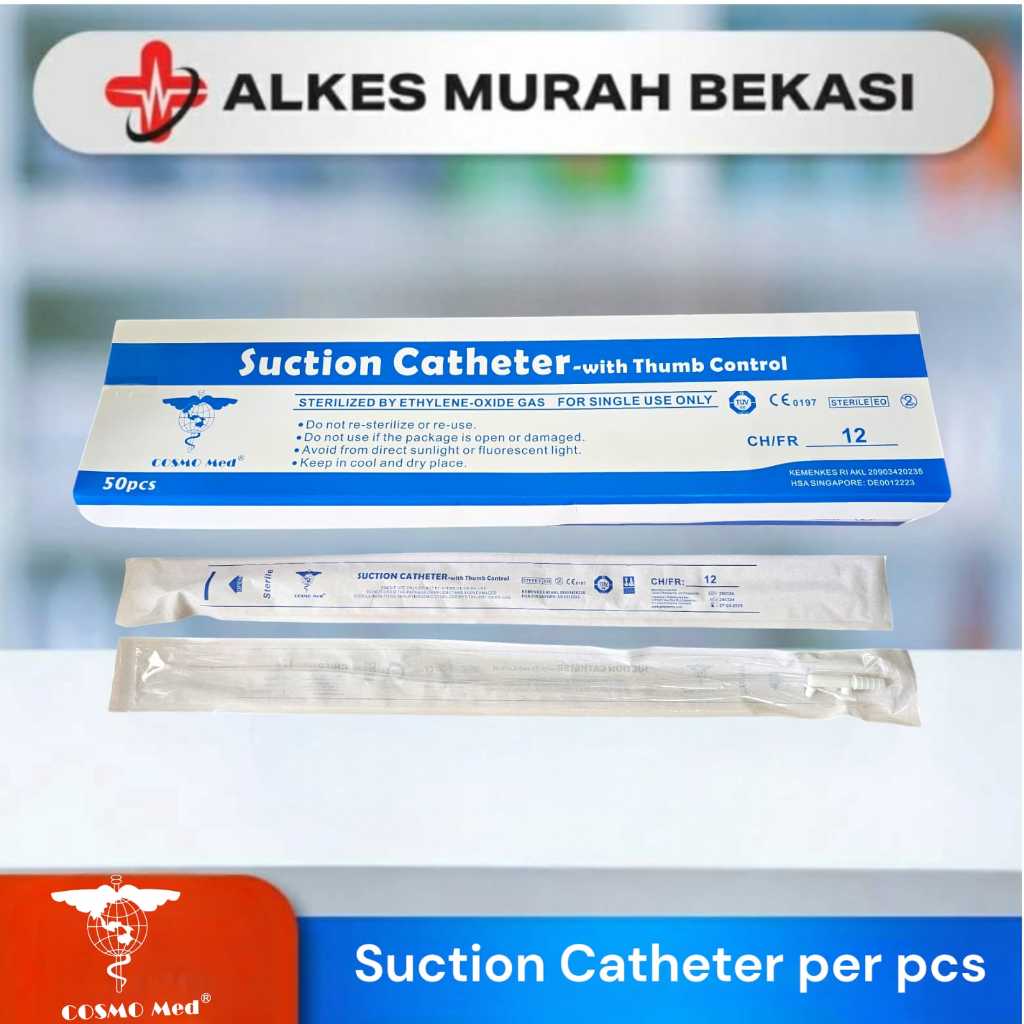 Jual COSMO MED Suction Catheter Nomor 12 per pcs | Shopee Indonesia