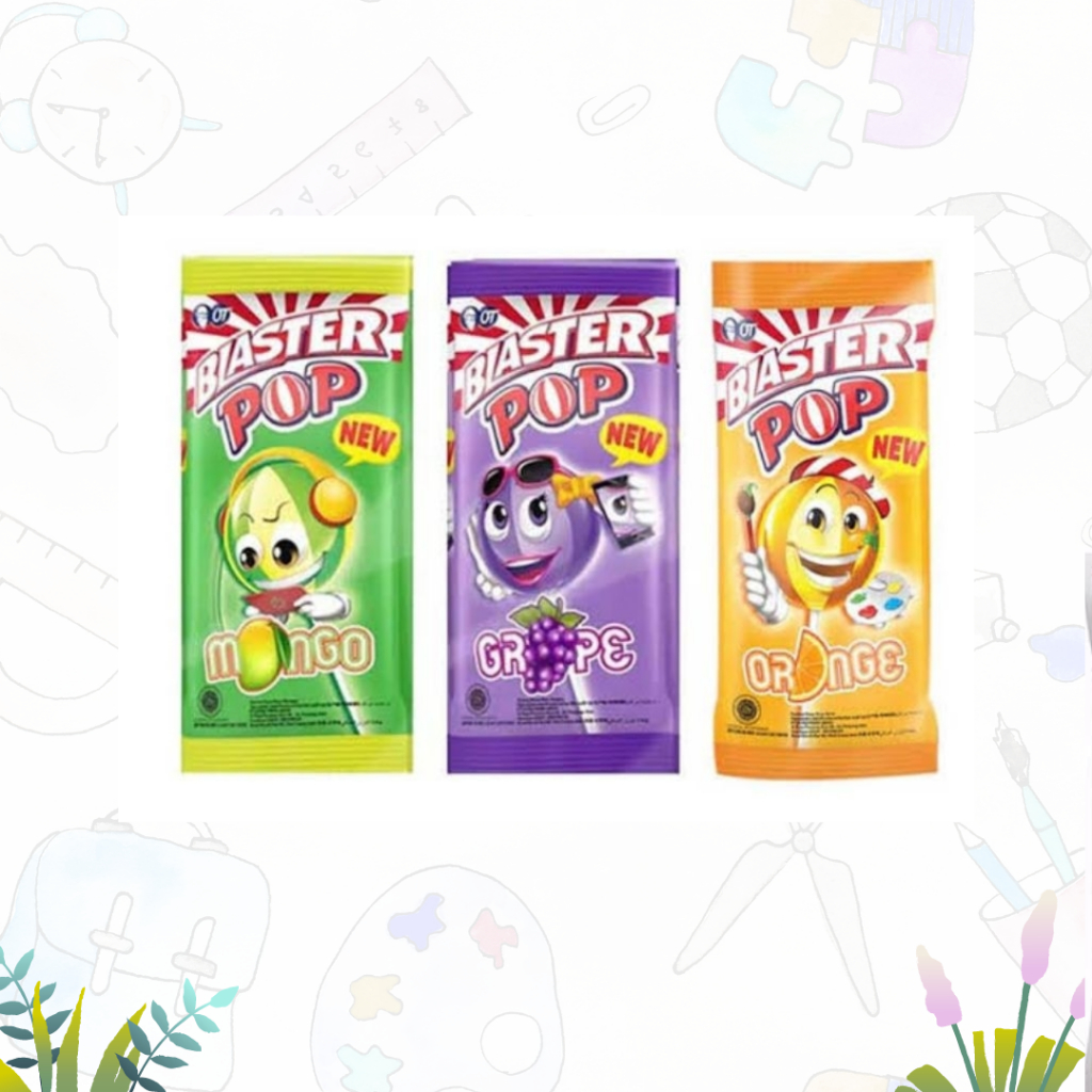 Jual Permen Blaster Pop Fruity 3 in 1 Permen Blaster 3 Rasa isi 36pcs ...