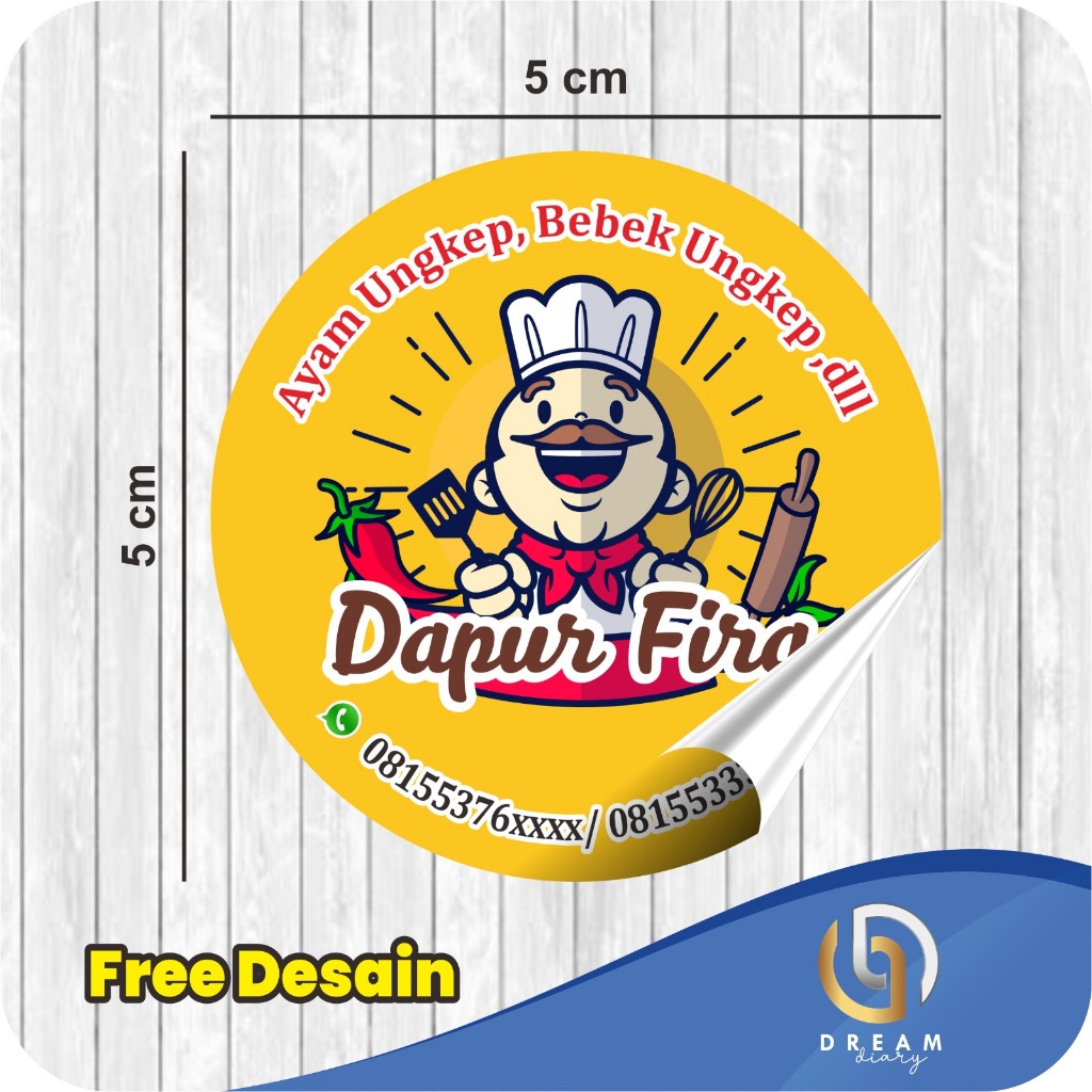 Jual STIKER LABEL - STIKER LABEL BULAT KEMASAN PRODUK TOPLES BOTOL ...