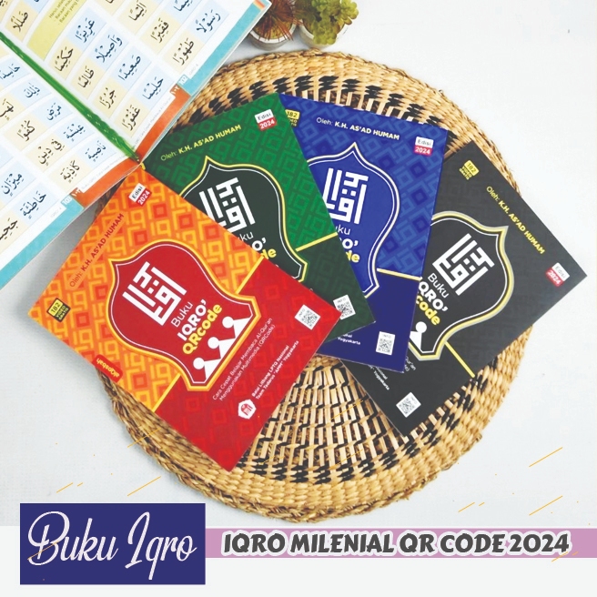 Jual Buku IQRO' QR Code Edisi Milenial 2024 QR Code al Qosbah Buku Iqro ...