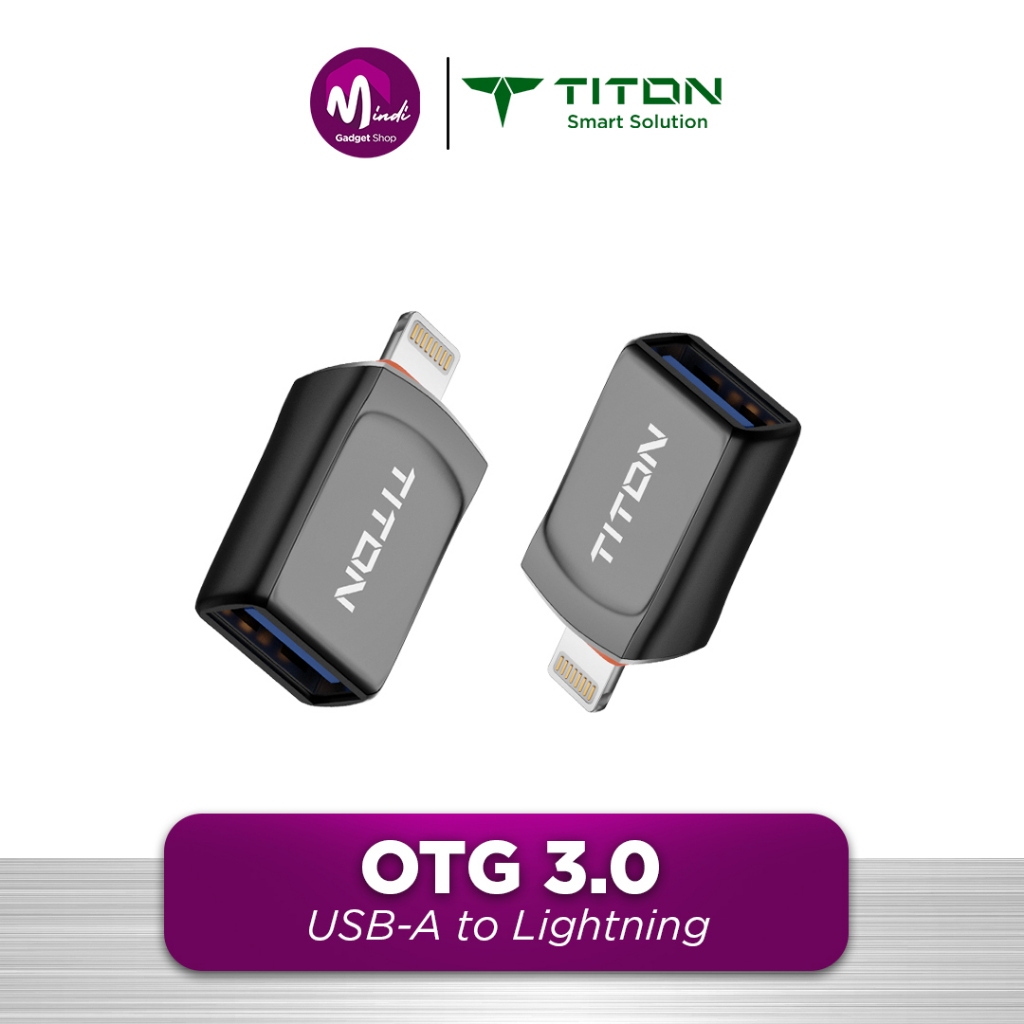 Jual Titon OTG iPhone Adapter USB-A to Lightning USB 3.0 Flashdisk Data ...