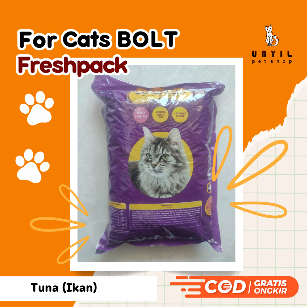 Jual Pakan Kucing Bolt Tuna Dry Food Adult 800gr | Shopee Indonesia