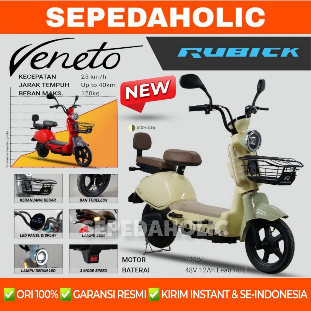 Jual [SALE] Sepeda Listrik RUBICK VENETO BY UNITED / EXOTIC FASTRON SLX ...