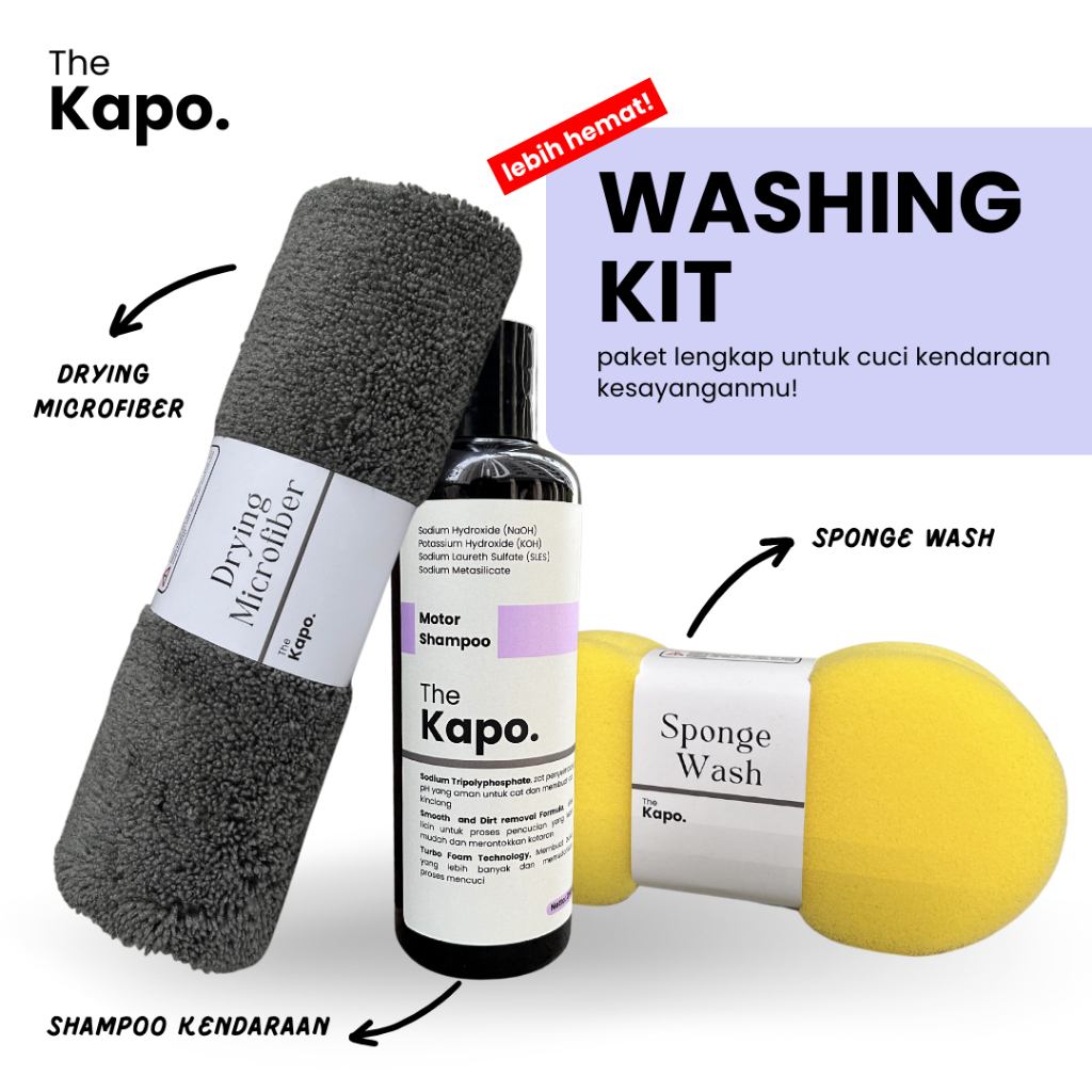 Jual The Kapo Clean | Washing Kit - Paket Cuci Motor, Shampoo Motor, Ph ...
