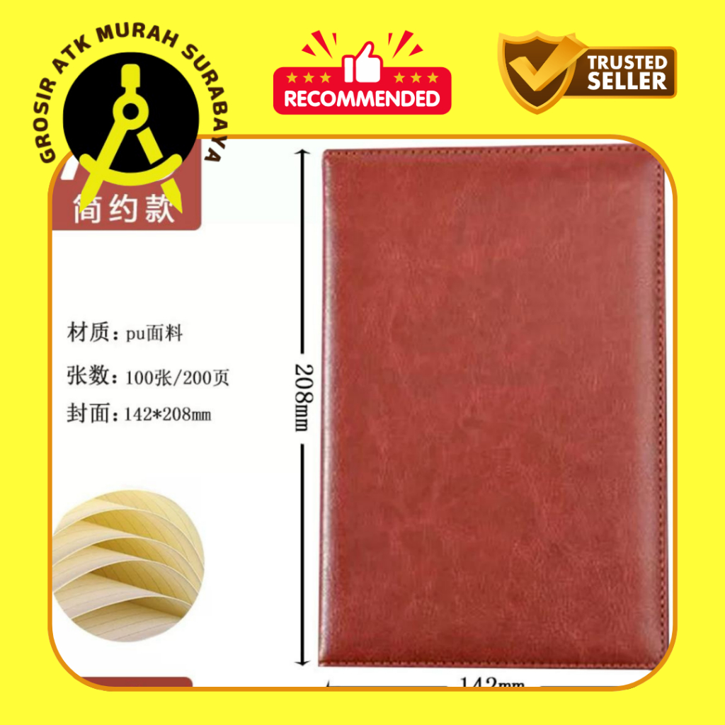Jual Buku Agenda Notebook Buku Catatan Bahan Kulit Premium Leather NPK ...