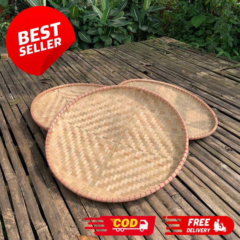 Jual Tampah Bambu Bulat Besar Ukuran 60 cm / Tampah Jemuran Besar ...