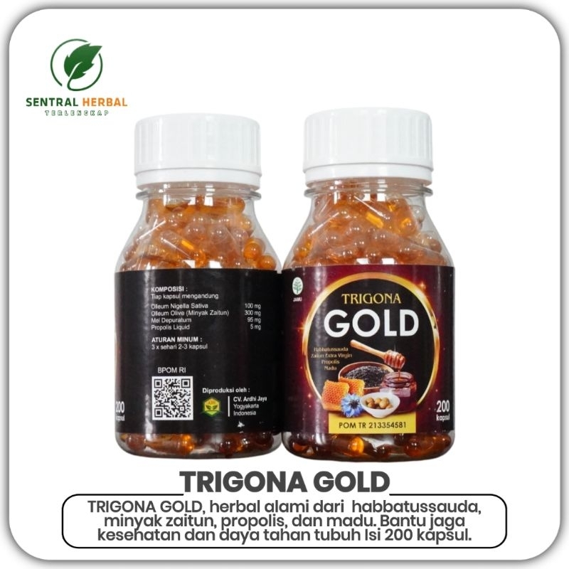 Jual Trigona Gold Habbatussauda Extrak Propolis Zaitun Dan Madu Isi 200 ...