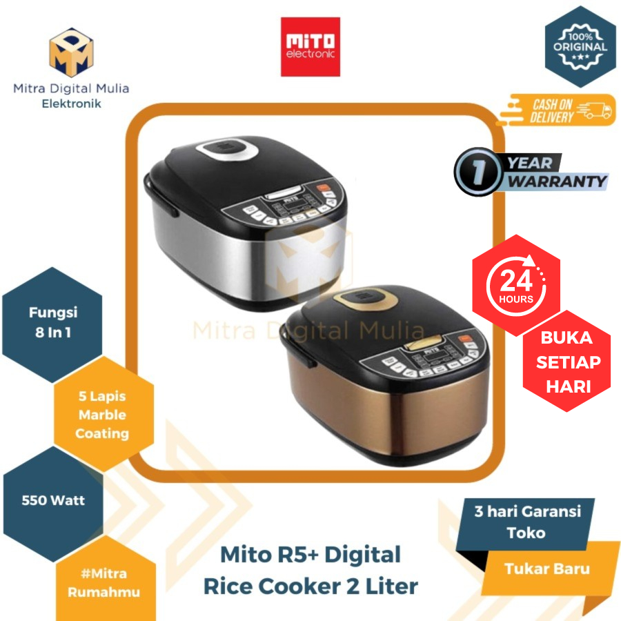 Jual Mito R5 Digital Rice Cooker 2 Liter Fungsi 8 in 1 | Shopee Indonesia
