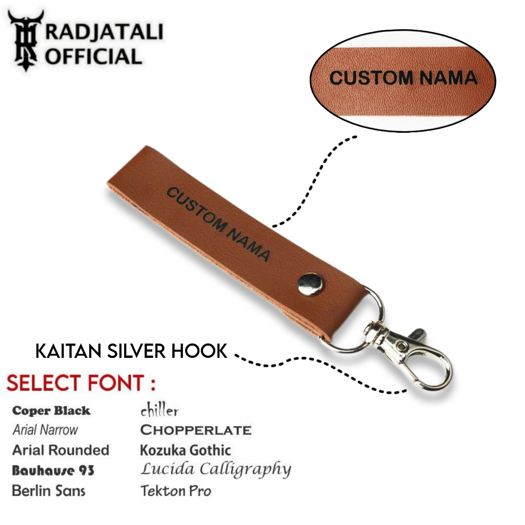 Jual V1 Keychain Kulit Custom Nama Grafir Gantungan Kunci Motor Strap ...