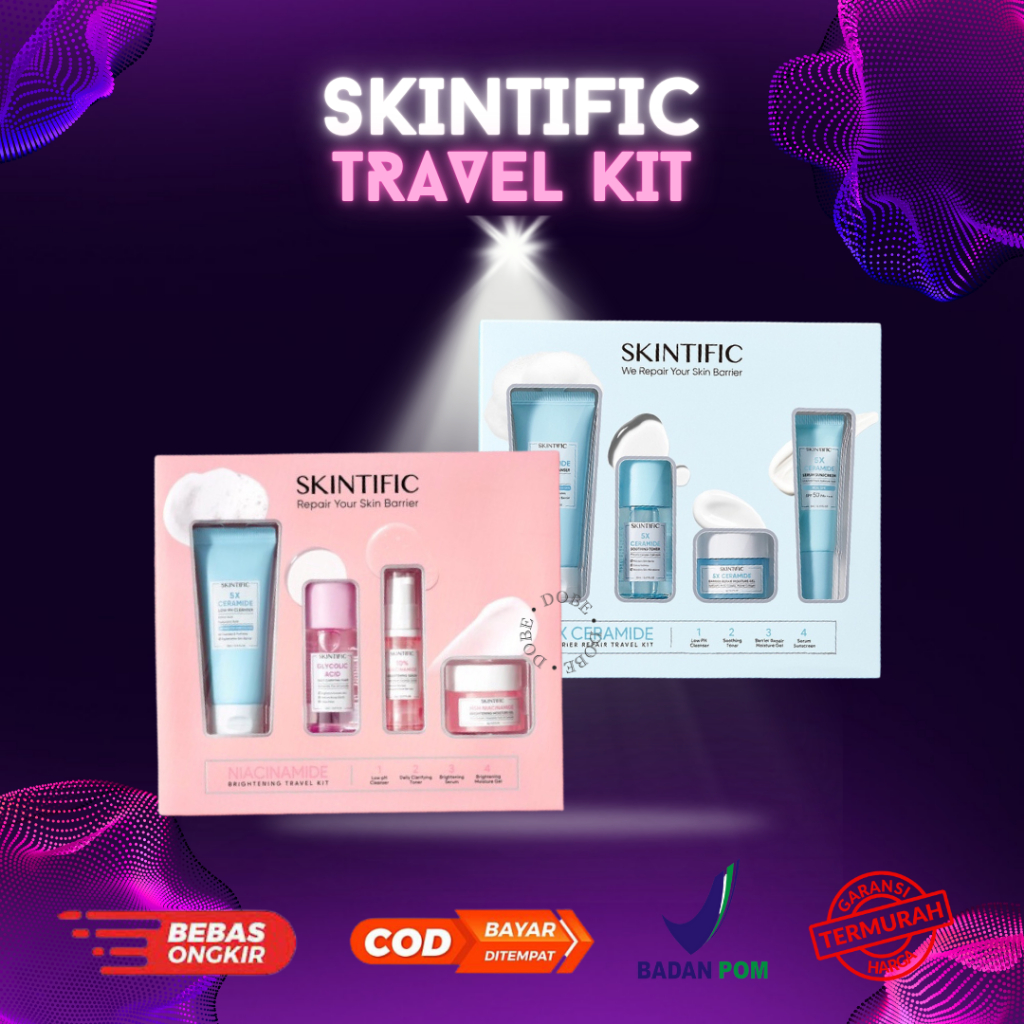 Jual SKINTIFIC Travel Kit Ceramide & Brightening | Shopee Indonesia