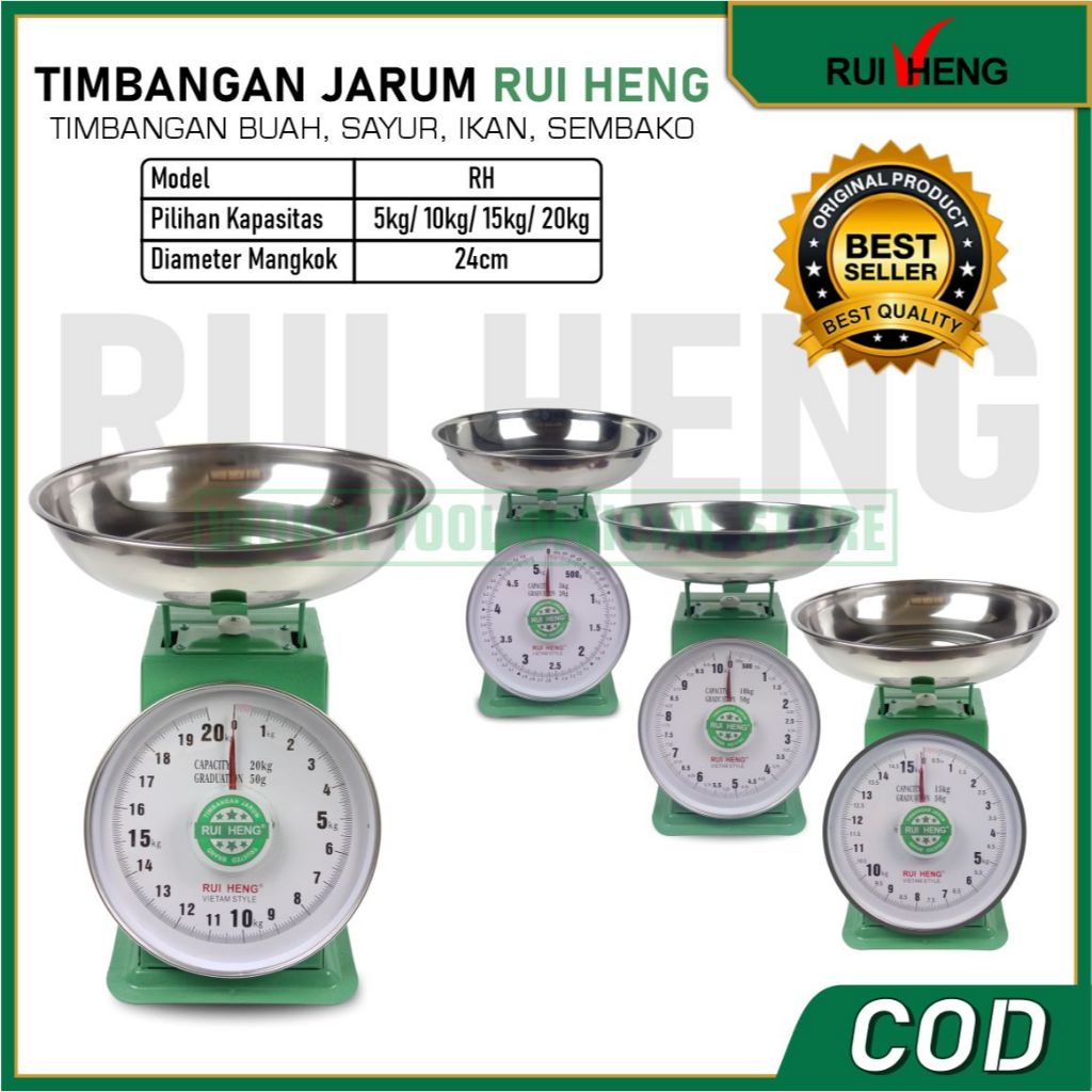 Jual RUIHENG Timbangan Jarum Manual Timbangan Pasar RUIHENG 5kg 10kg 15kg 20kg | Shopee Indonesia
