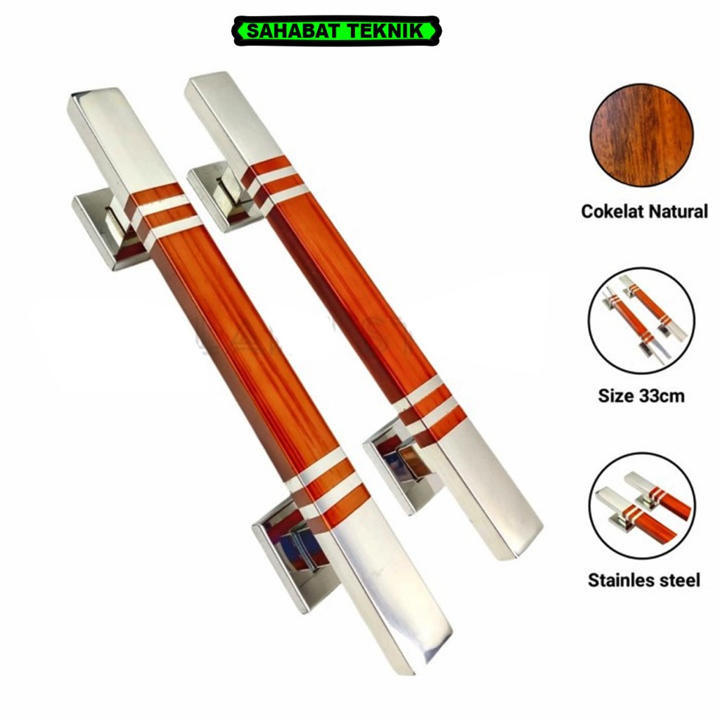 Jual 1 Pasang Pull Handle Pintu Rumah Panjang 33 cm Gagang Pintu ...
