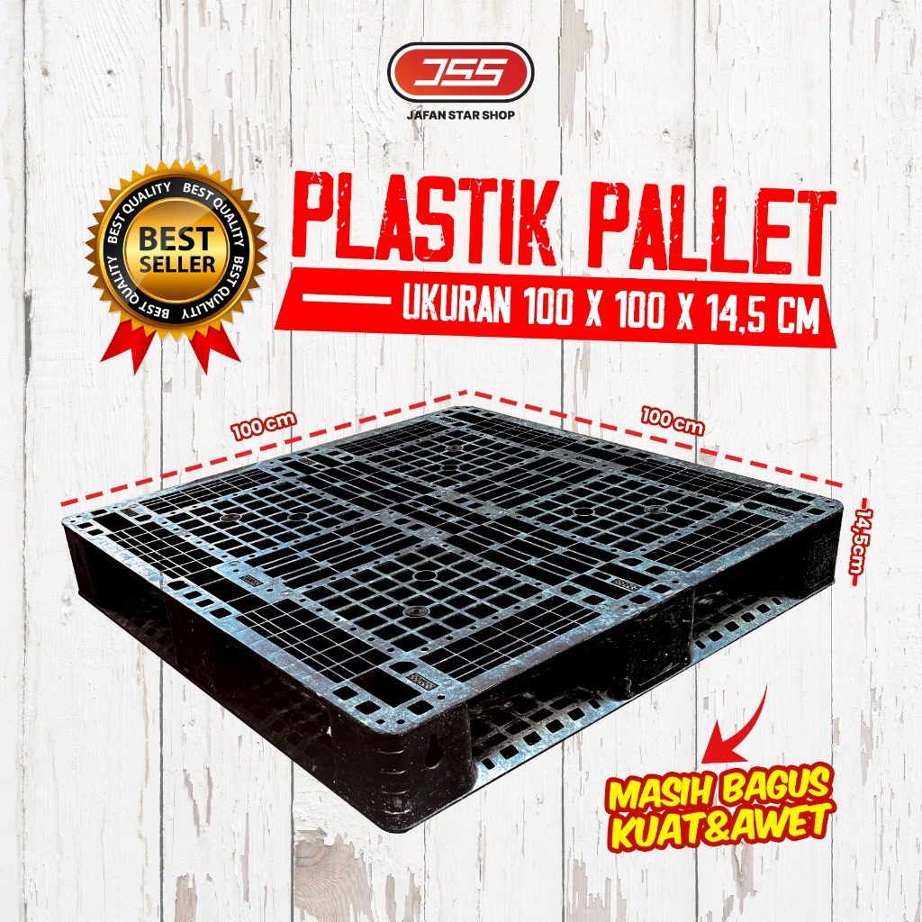 Jual Palet Plastik Bekas Berkualitas 110x110x14 Pallet Model Kaki Tatakan Untuk Barang Gudang ...
