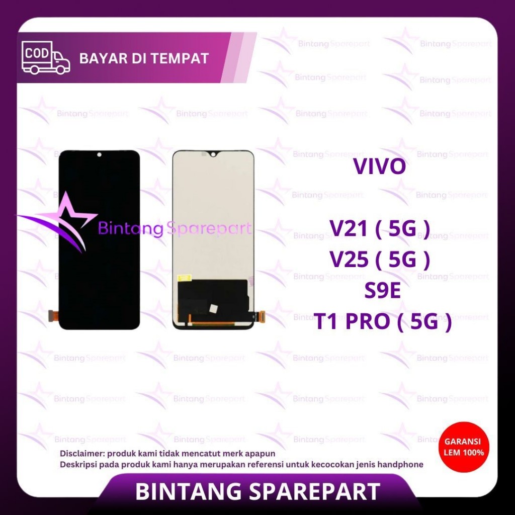 Jual LCD TOUCHSCREEN VIVO V21 ( 5G ) / V25 ( 5G ) / S9E / T1 PRO ( 5G ) | Shopee Indonesia
